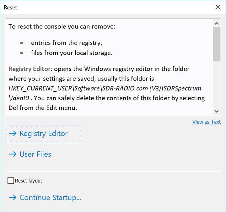 Reset - Turn it off and on again | SDR-Radio.com